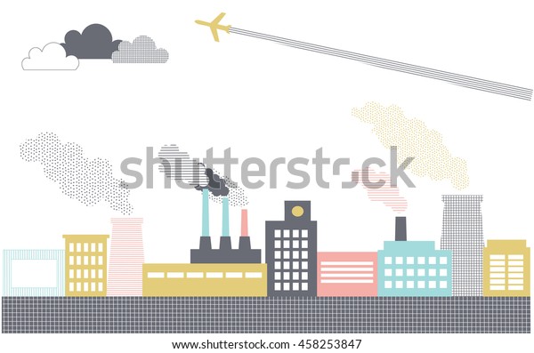 Modern Vector Flat Design Industrial Illustration Stock Vector (Royalty ...