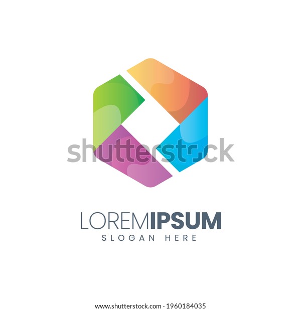 Modern Vector Graphic Cubes Colorful Logo Stock Vector (Royalty Free ...