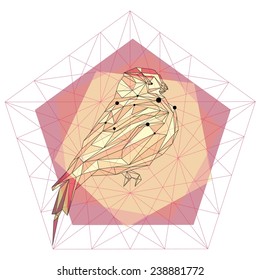 Modern Vector Illustration Outline Bird Stock Vector (Royalty Free ...