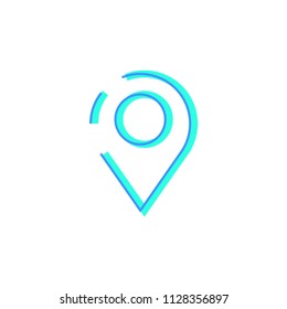 Modern Vector Location Icon Stock Vector (Royalty Free) 1128356897 ...