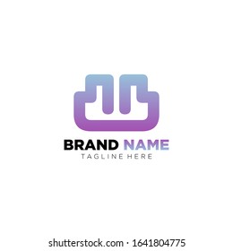 Modern Vector Logo Blue Purple Stock Vector (Royalty Free) 1641804775 ...
