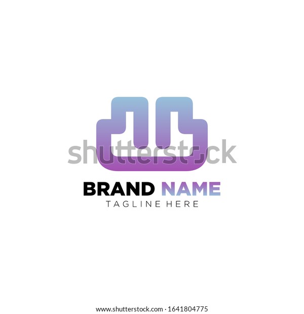 Modern Vector Logo Blue Purple Stock Vector (Royalty Free) 1641804775 ...