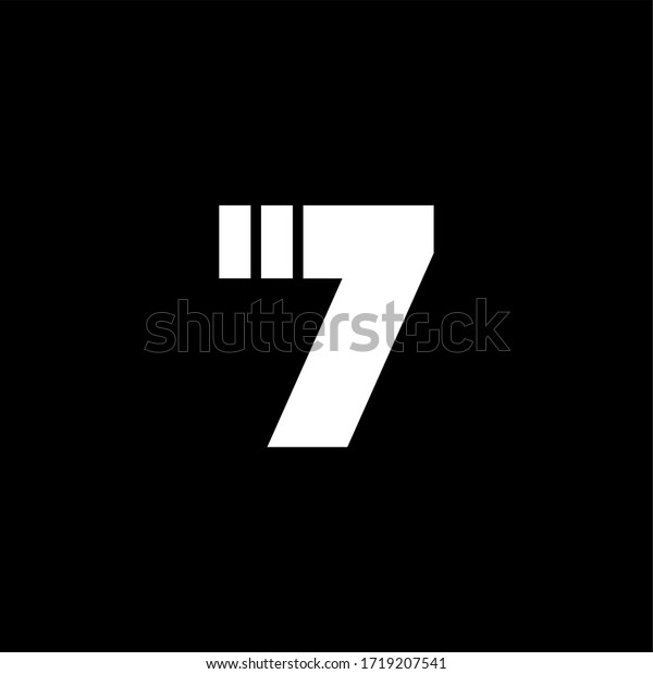 Modern Vector Logo Fading Lines Number Stock Vector (Royalty Free ...