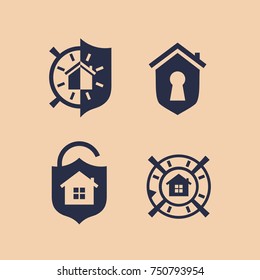 Modern Vector Professional Sign Logo Safe Stock Vector (Royalty Free ...