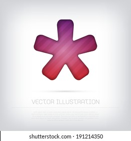 Modern Vector Purple Asterisk Icon Bright Stock Vector (Royalty Free ...