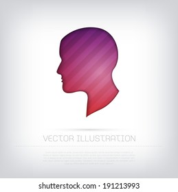 Vector Modern Human Head Icon Colorful Stock Vector (Royalty Free ...
