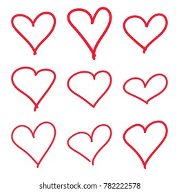 Hand Drawn Heart Icon Sign Stock Vector (Royalty Free) 1408307294