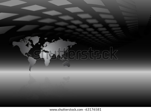 Modern Vector World Map News Background Stock Vector (Royalty Free ...