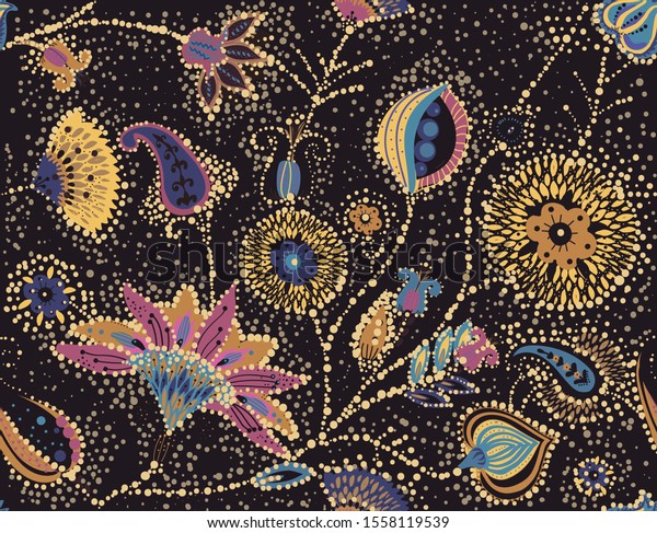 Modern Version Traditional Paisley Pattern Seamless Stock Vector ...