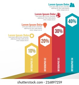 Modern Vertical Infographic Graph Stock Vector (Royalty Free) 216897259 ...