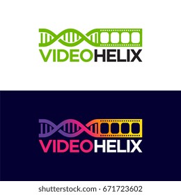 Modern Video Helix Logo Template Designs Stock Vector (Royalty Free ...