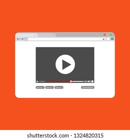 Modern Video Player Design Template Web Stock Vector (Royalty Free ...