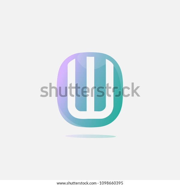 Modern W Letter Logo Monogram W Stock Vector (Royalty Free) 1098660395
