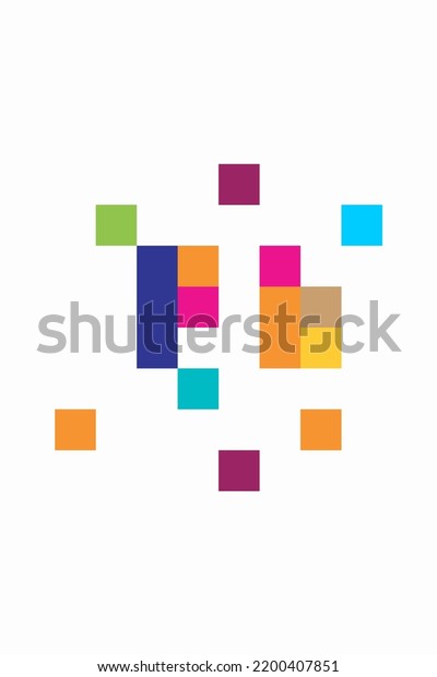 Modern Wall Decoration Pixel Art Picture Stock Vector (Royalty Free ...
