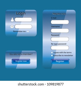 Modern Web Card Login Form Stock Vector (Royalty Free) 109819877