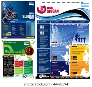 Modern Web Page Layout Design Stock Vector (Royalty Free) 44490394 ...