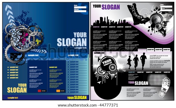 Modern Web Page Layout Design Stock Vector (Royalty Free) 44777371 ...