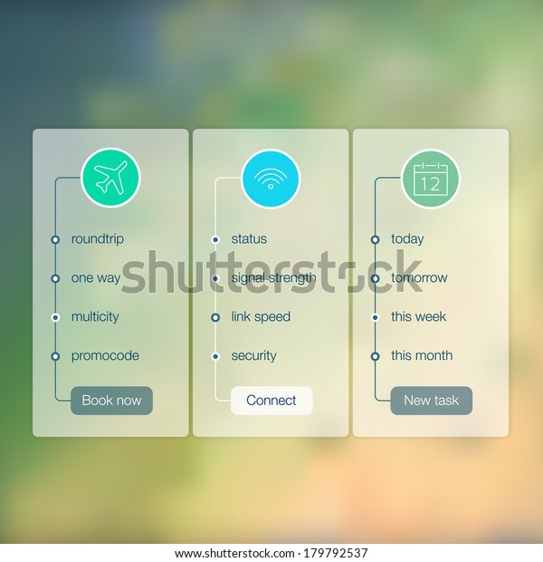 Modern Website Ui Template Design Transparent Stock Vector (Royalty ...