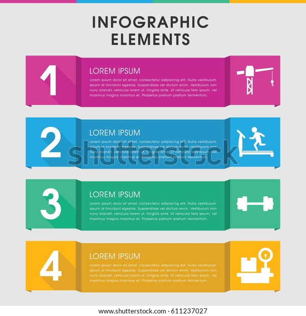 Modern Weight Infographic Template Infographic Design Stock Vector ...