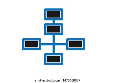 Organization Chart Infographicsbusiness Flowchart Work Process 스톡 벡터 ...
