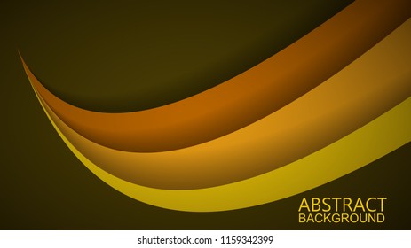 Modern Yellow Curve Vector Background Stock Vector (Royalty Free ...