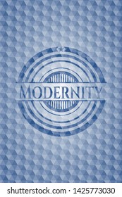 Modernity Blue Hexagon Emblem Vector Illustration Stock Vector (Royalty ...