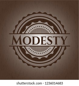 Modesty Wood Icon Emblem Stock Vector (Royalty Free) 1236014683 ...