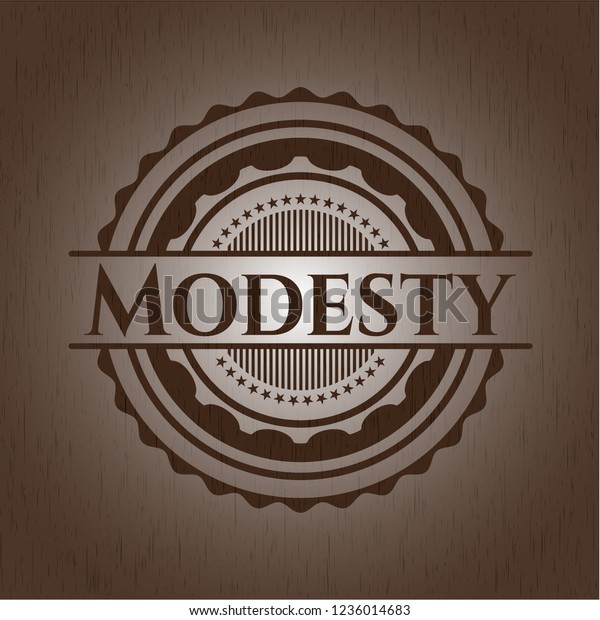 Modesty Wood Icon Emblem Stock Vector (Royalty Free) 1236014683 ...
