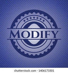 Modify Emblem Denim Texture Vector Illustration Stock Vector (Royalty ...
