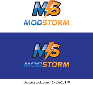 Modstorm Power Logo Design Vector Stock Vector (Royalty Free) 1955618179 | Shutterstock