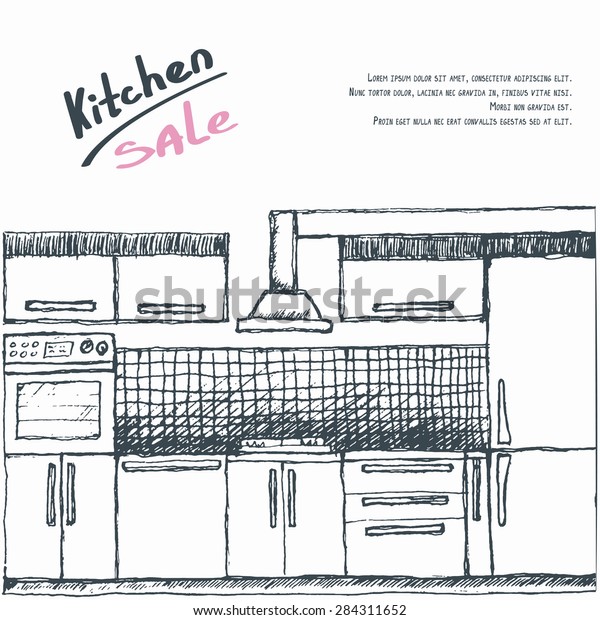 Modular Kitchen Sale Flyer Brochure Poster Stock Vector (Royalty Free ...