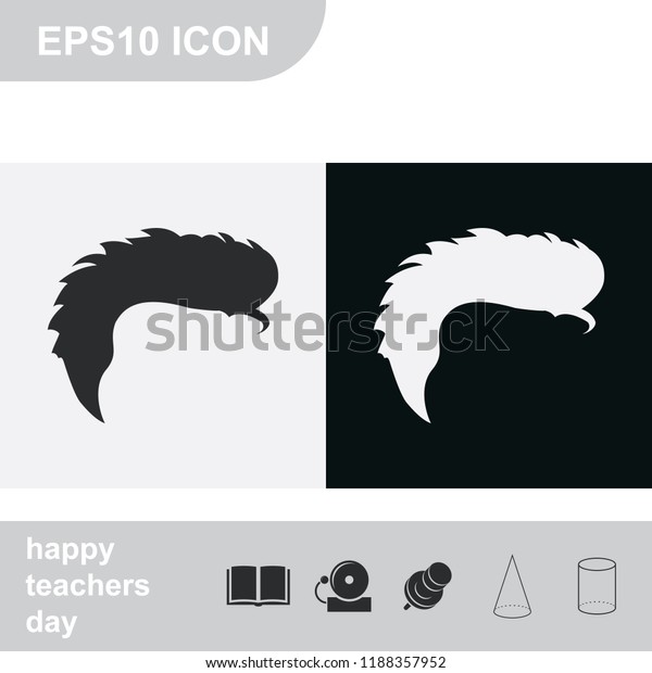 Mohawk Hair Style Men Flat Black Stock Vector (Royalty Free) 1188357952 ...