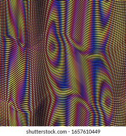Moire Seamless Psychedelic Holographic Vector Background Stock Vector ...