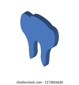 Molar Tooth Isometric Left Top View Stock Vector (Royalty Free ...
