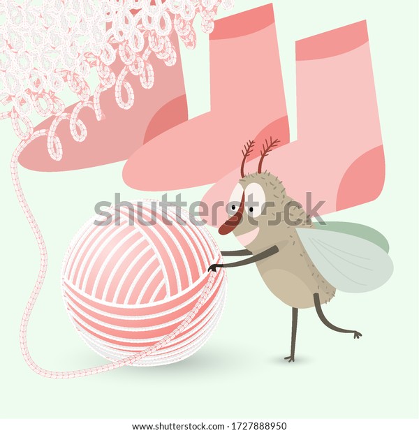 Mole Ball Woolen Thread Cartoon Character Stock Vector (Royalty Free ...