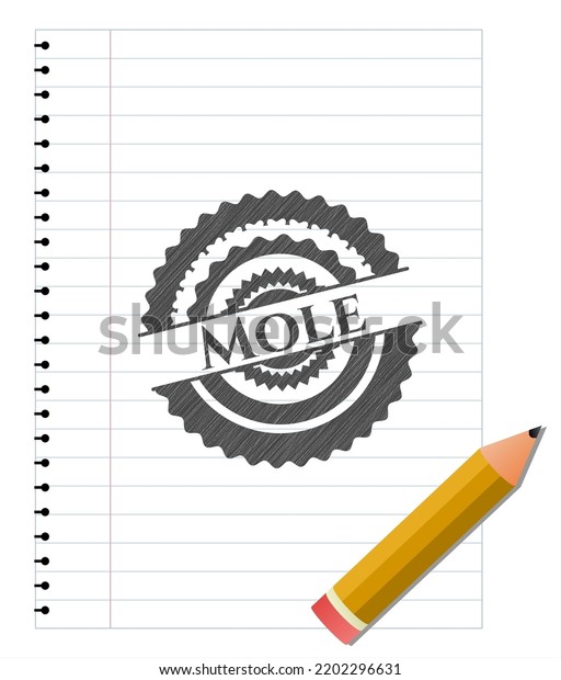Mole Drawn Pencil Strokes Vector Illustration Stock Vector (Royalty ...