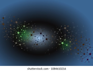 Molecular Dna Structure Neuron Network Vector Stock Vector (Royalty ...