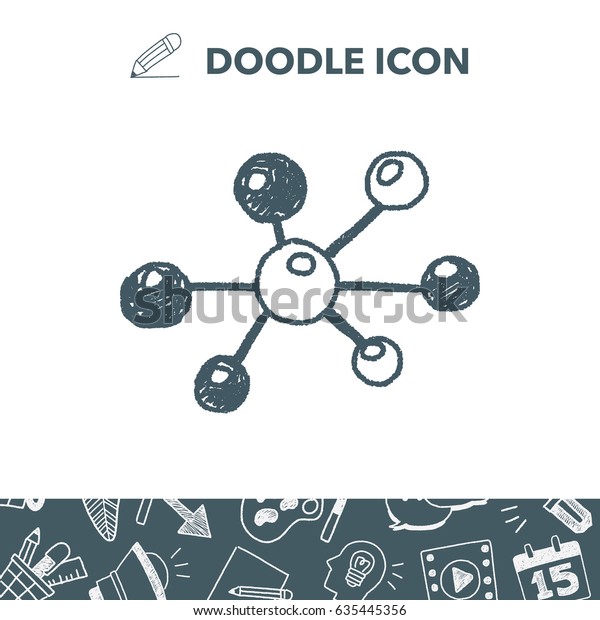 Molecular Doodle Stock Vector (Royalty Free) 635445356 | Shutterstock