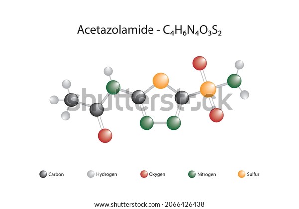 Molecular Formula Acetazolamide Acetazolamide Medication Used Stock ...