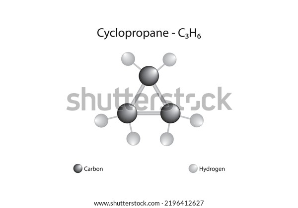 Molecular Formula Chemical Structure Cyclopropane Stock Vector (Royalty ...