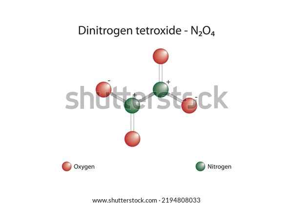 Molecular Formula Chemical Structure Dinitrogen Tetroxide: เวกเตอร์ ...