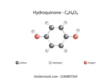 Molecular Formula Chemical Structure Hydroquinone Stock Vector (Royalty ...