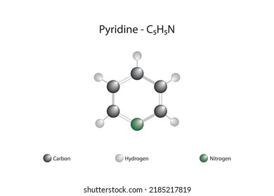 Molecular Formula Chemical Structure Pyridine Stock Vector (Royalty ...