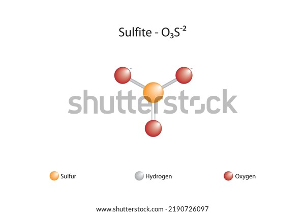 Molecular Formula Chemical Structure Sulfite Stock Vector (Royalty Free ...
