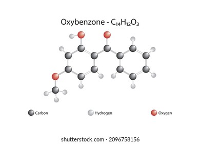 Molecular Formula Oxybenzone Oxybenzone Benzophenone3 Bp3 Stock Vector ...