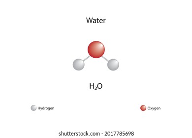 Molecular Formula Water Chemical Structure Water Stock Vector (Royalty ...