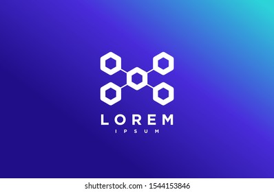 Molecular Lab Logo Template Skeletal Molecular Stock Vector (Royalty ...