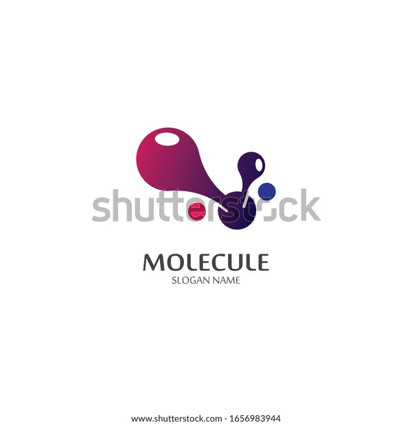 Molecular Logo Structure Chemical Atoms Vector Stock Vector (Royalty ...