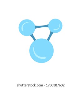 Molecular Model Icon Isolated On White Stock Vector (Royalty Free ...