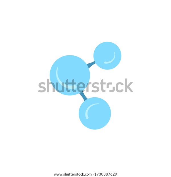 Molecular Model Icon Isolated On White Stock Vector (Royalty Free ...